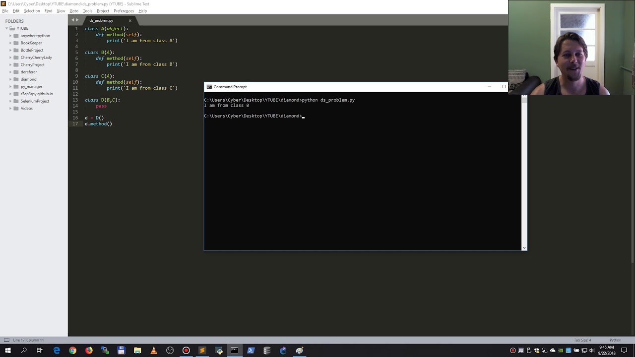 Python - OOP - Diamond Shape Problem