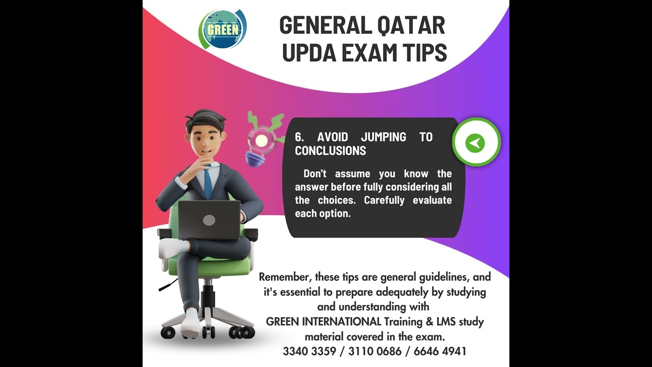 T𝗶𝗽𝘀 to help you prepare for the QATAR UPDA MMUP Exam?