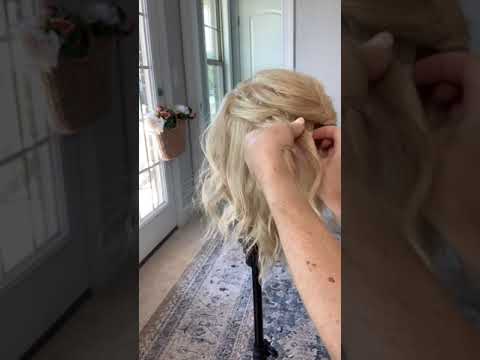 Textured Half Up For Wedding Short Hair!