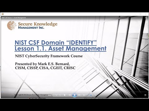 NIST CSF lesson 1 1 Asset Management