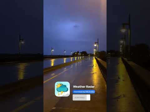 Lightning Strikes During Heavy Rain. Weather Radar.