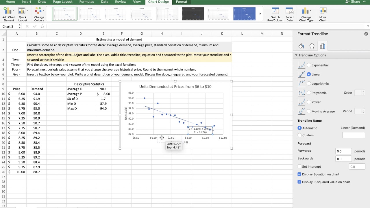 Creating Linear Demand Models