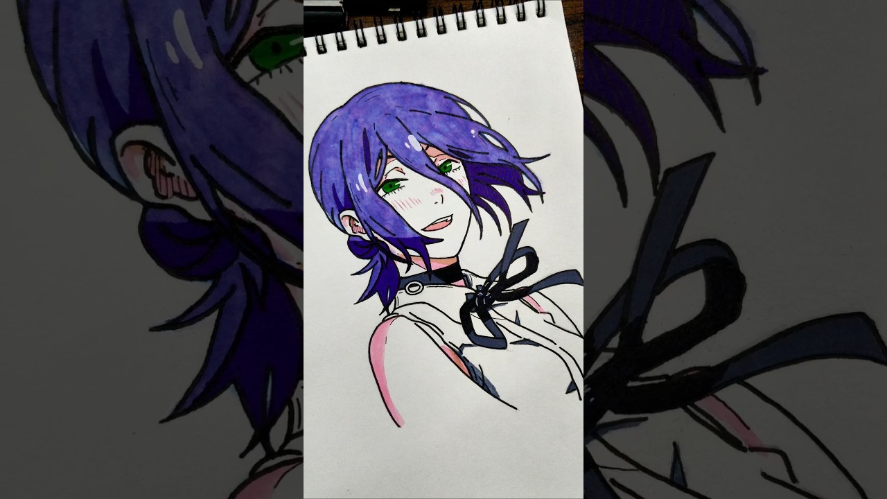 Reze speed color drawing #illustration #chainsawman #anime #drawing #art #creativeart