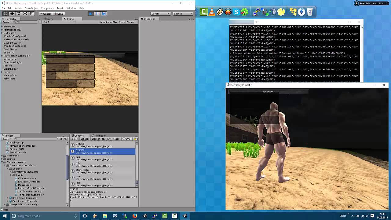 Unity3D socket.io Client/Server demonstration [#3]