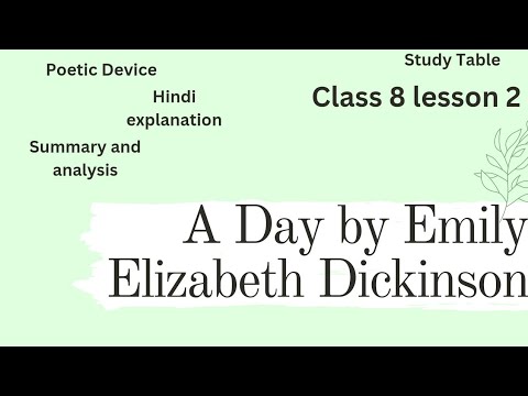 Explanation: A Day poem Video Lecture - English (Voice Book) Class 8