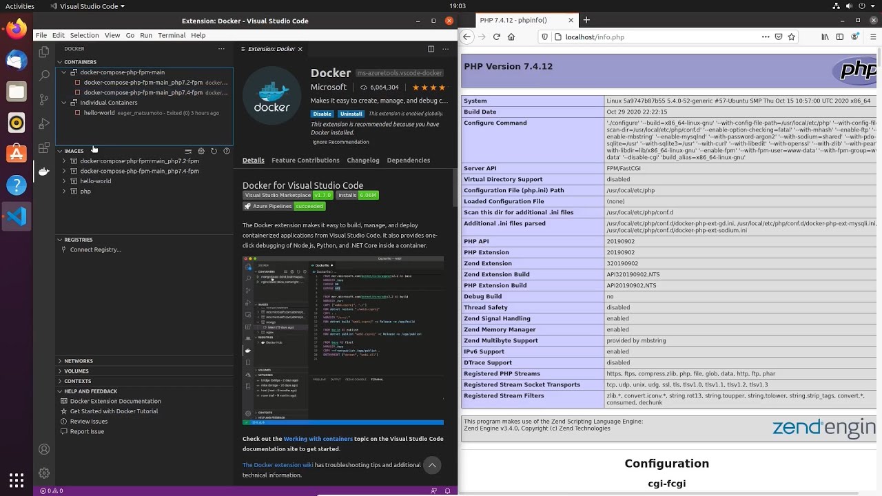 Múltiplas versões PHP, utilizando docker e apache.