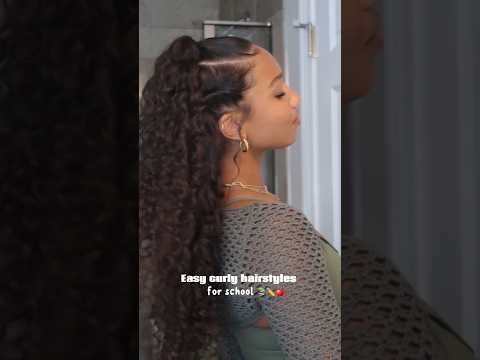 Pt.4 | Easy curly hairstyles for school! ???? #curlyhairstyles