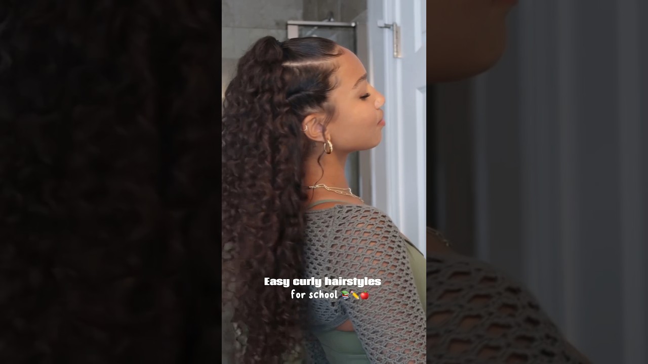 Pt.4 | Easy curly hairstyles for school! 🍎 #curlyhairstyles