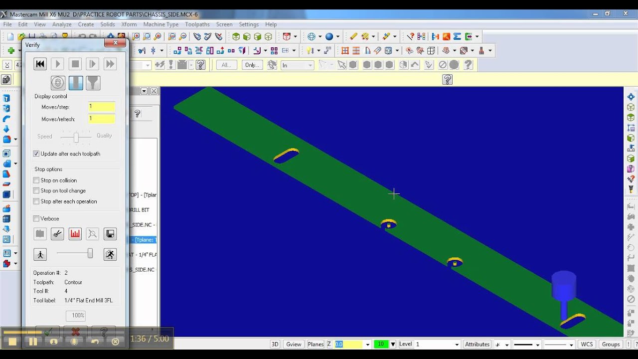 mastercam basic milling lesson 10   cutter compensation