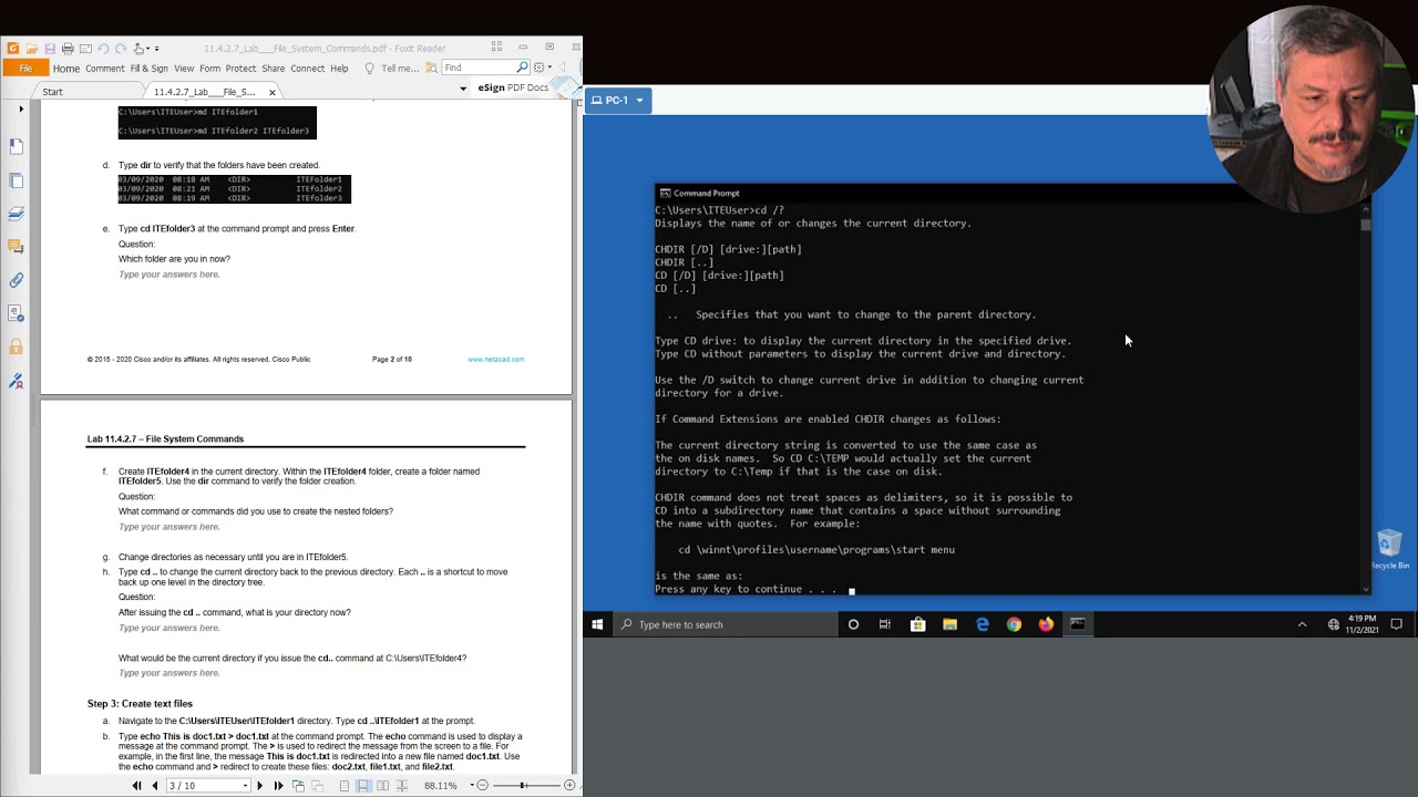 Lab 11 4 2 7 – File System Commands Part 01