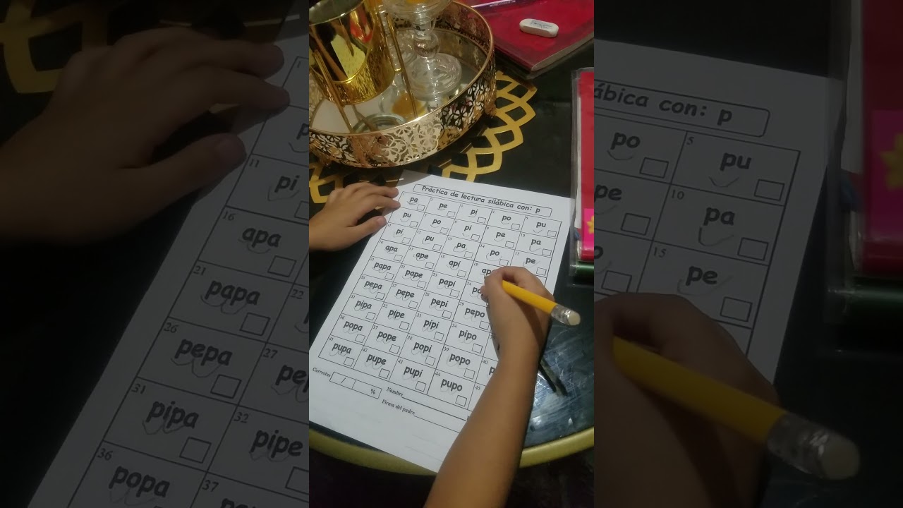 Práctica de lectura silabica con P