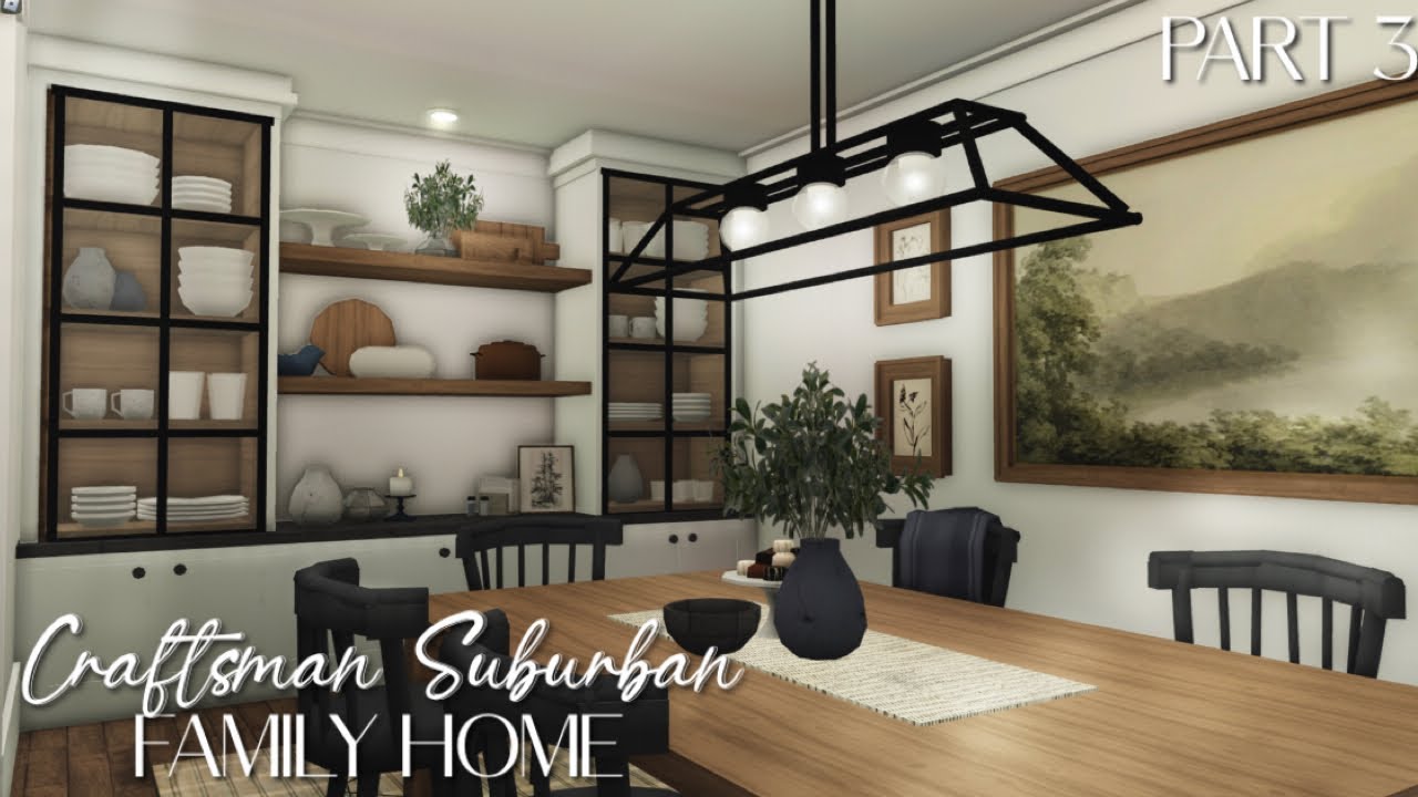 BLOXBURG: Craftsman Suburban Family Home | Part 3