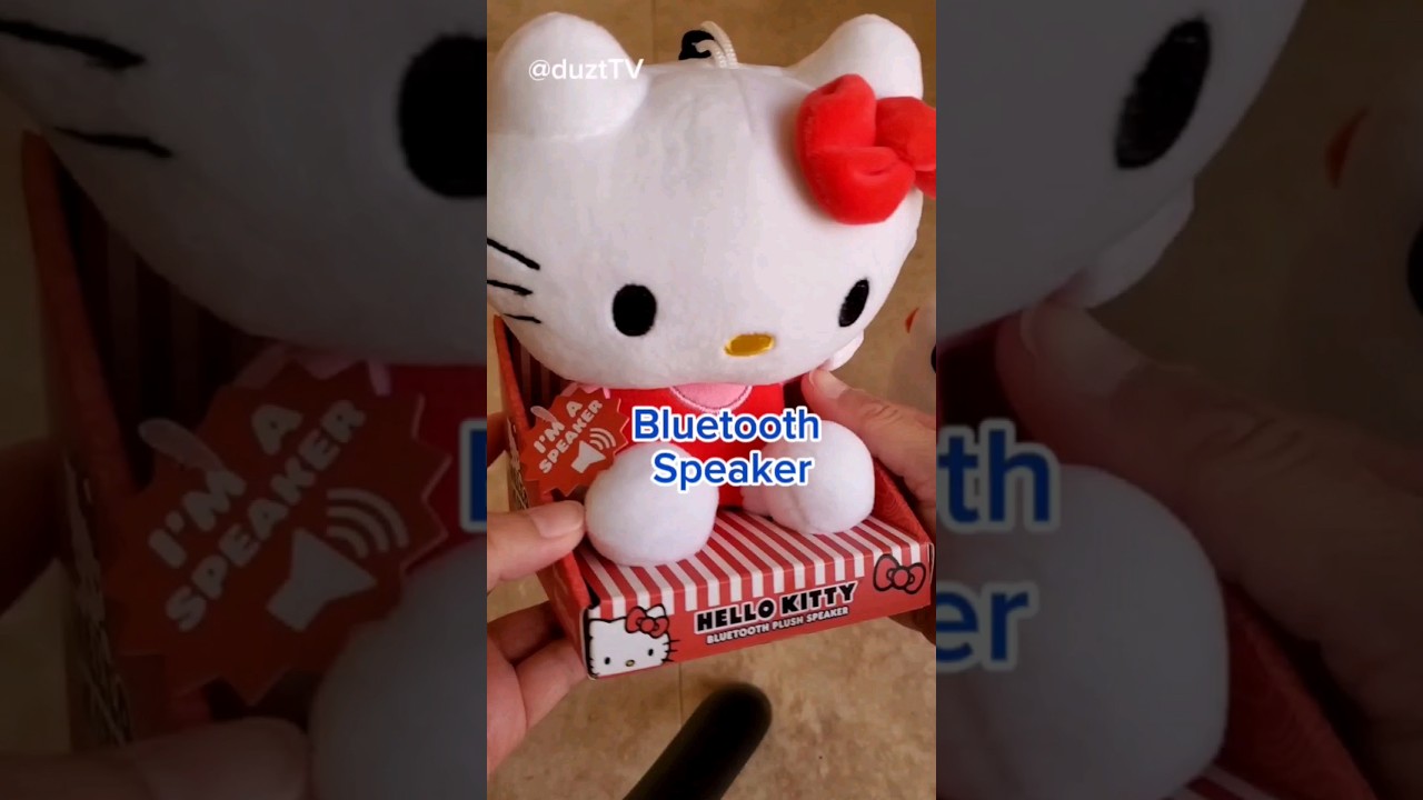Hello Kitty bluetooth speaker plush from Walmart.  Full review to follow.   #hellokitty