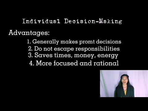 DECISION-MAKING IN MANAGEMENT