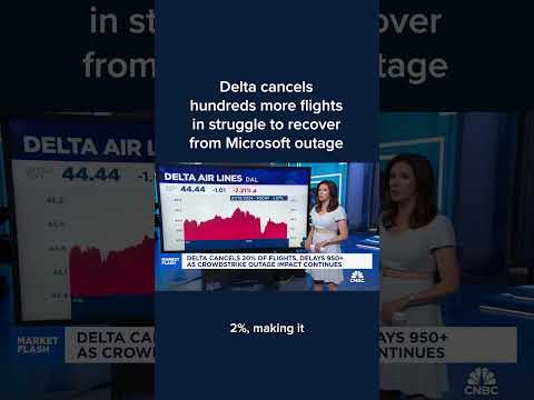 Delta cancels hundreds more flights in struggle to recover from Microsoft outage