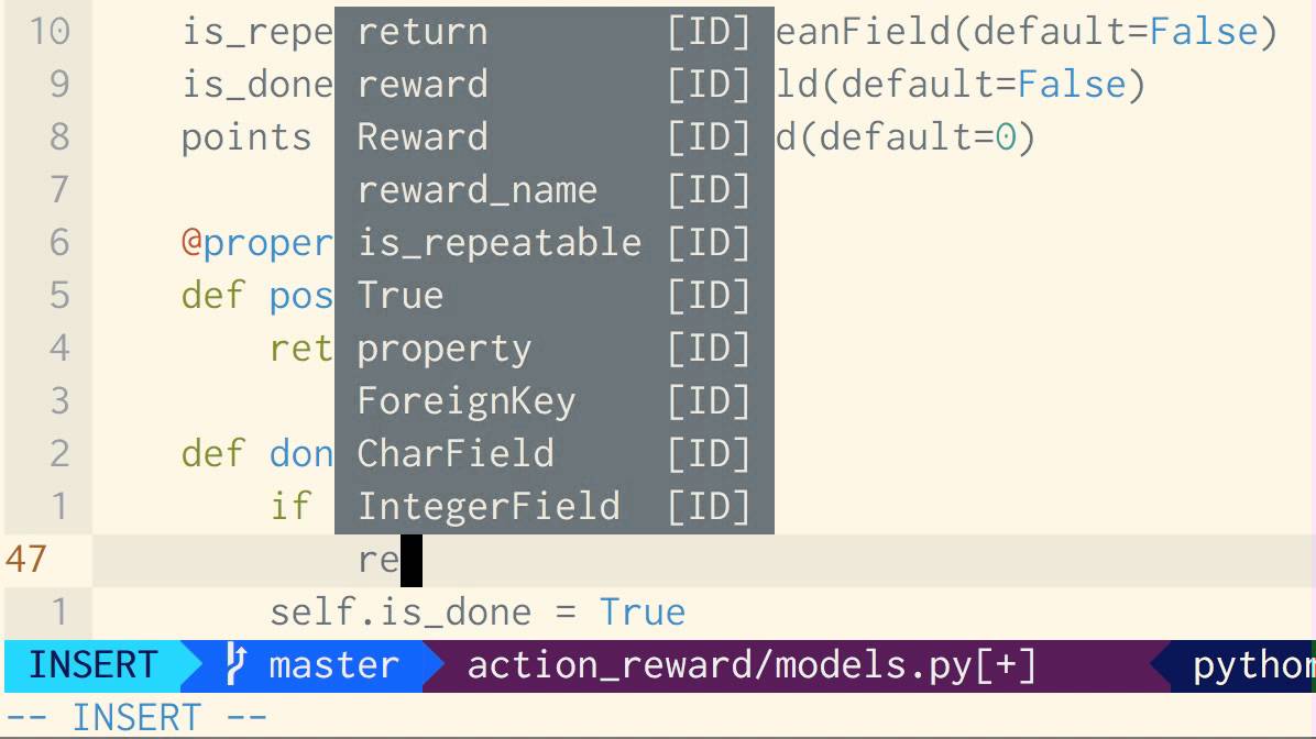 [VIM] YouCompleteMe: AMAZING PYTHON AUTO-COMPLETION