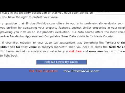 Protest Your HCAD Property Taxes YOURSELF - Risk Free On-Line Evaluation!