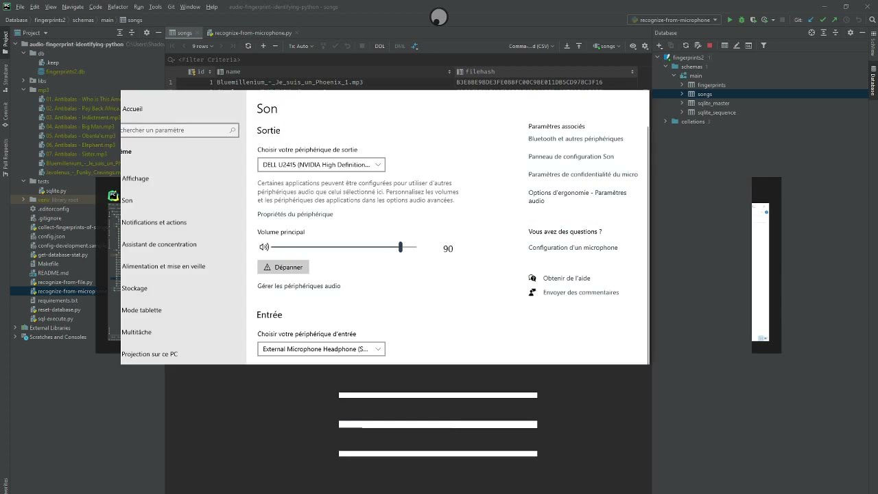 How to create your own Shazam (audio recognition) with Python in Windows10 - Part2