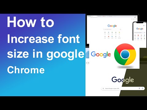 How to increase font size in google chrome