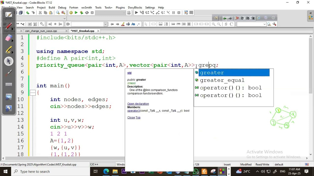 14.5 MST - Kruskal (Code)