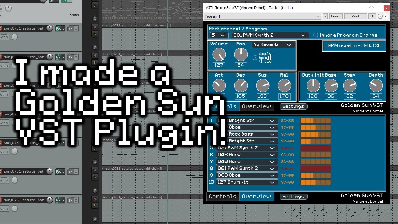 I made a Golden Sun VST plugin!