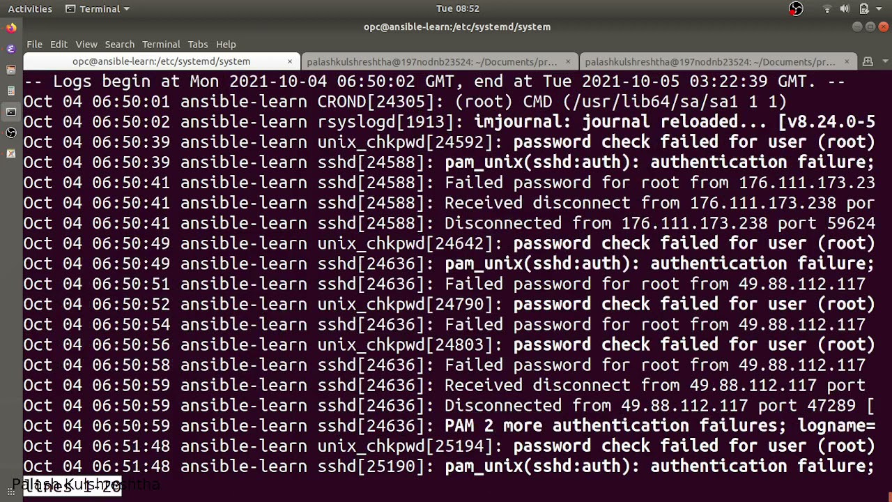 Handling unix services  - systemd systemctl and journalctl