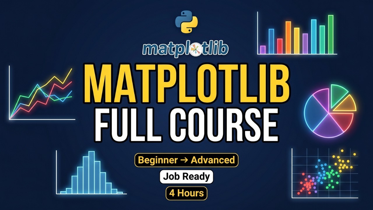 Matplotlib Complete Tutorial in One Video | Python Data Visualization Full Course