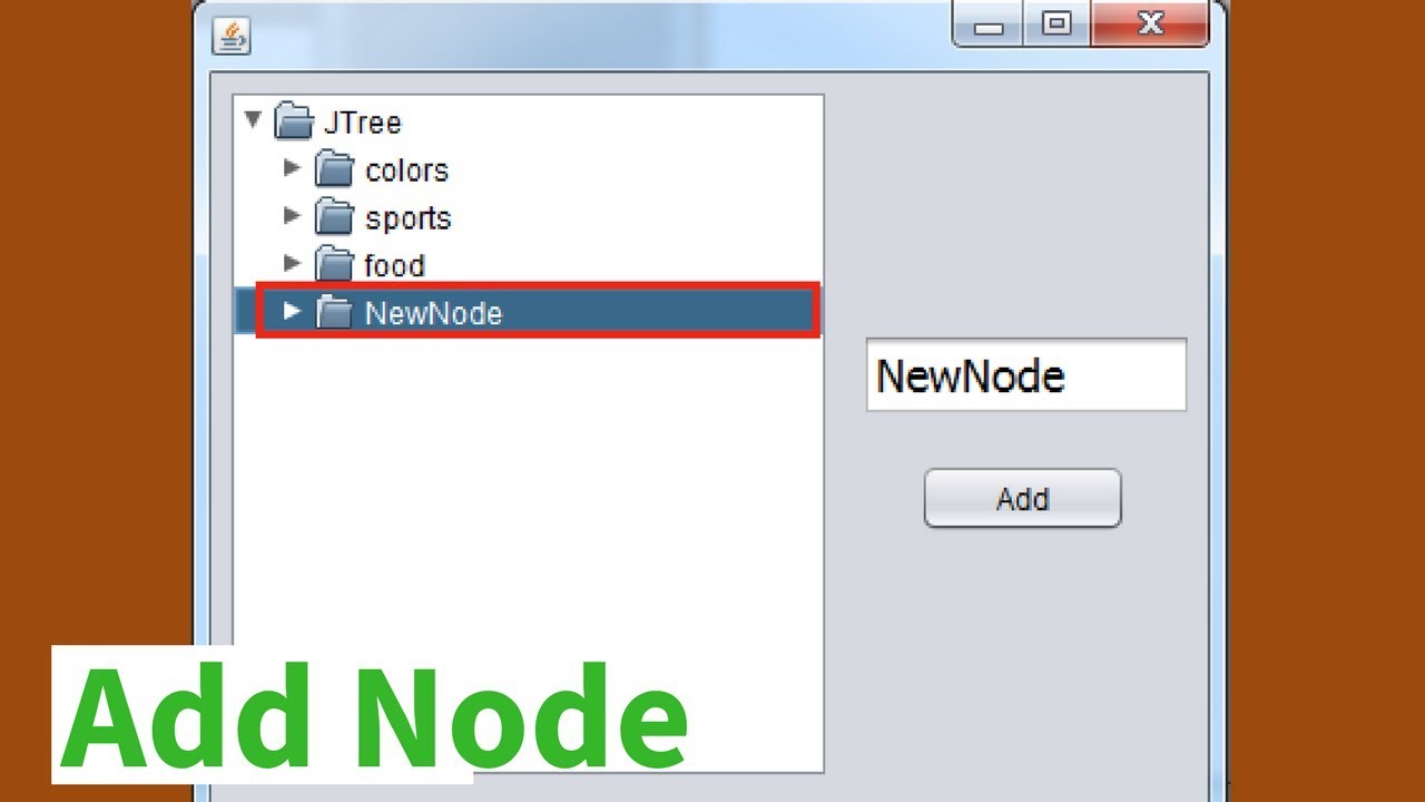 Java - How To Add Node To JTree From JTextField In Java NetBeans [ with source code ]