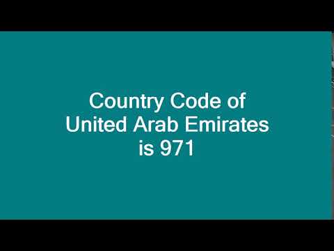 Country Code of United Arab Emirates is 971