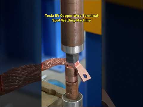 Tesla EV Copper Wire Terminal Spot Welding Machine #spotweldingmachine #welding #spotwelder