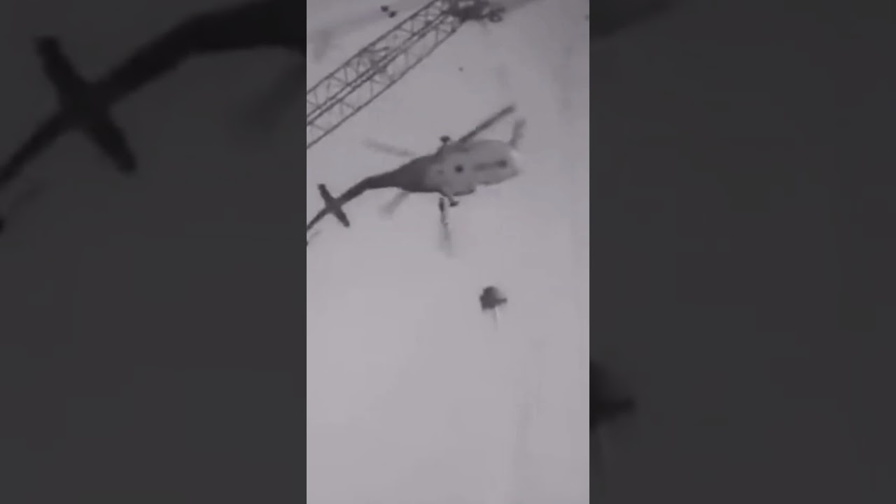 Mi 8 Helicopter crashes over the core of the Chernobyl reactor in October in 1986