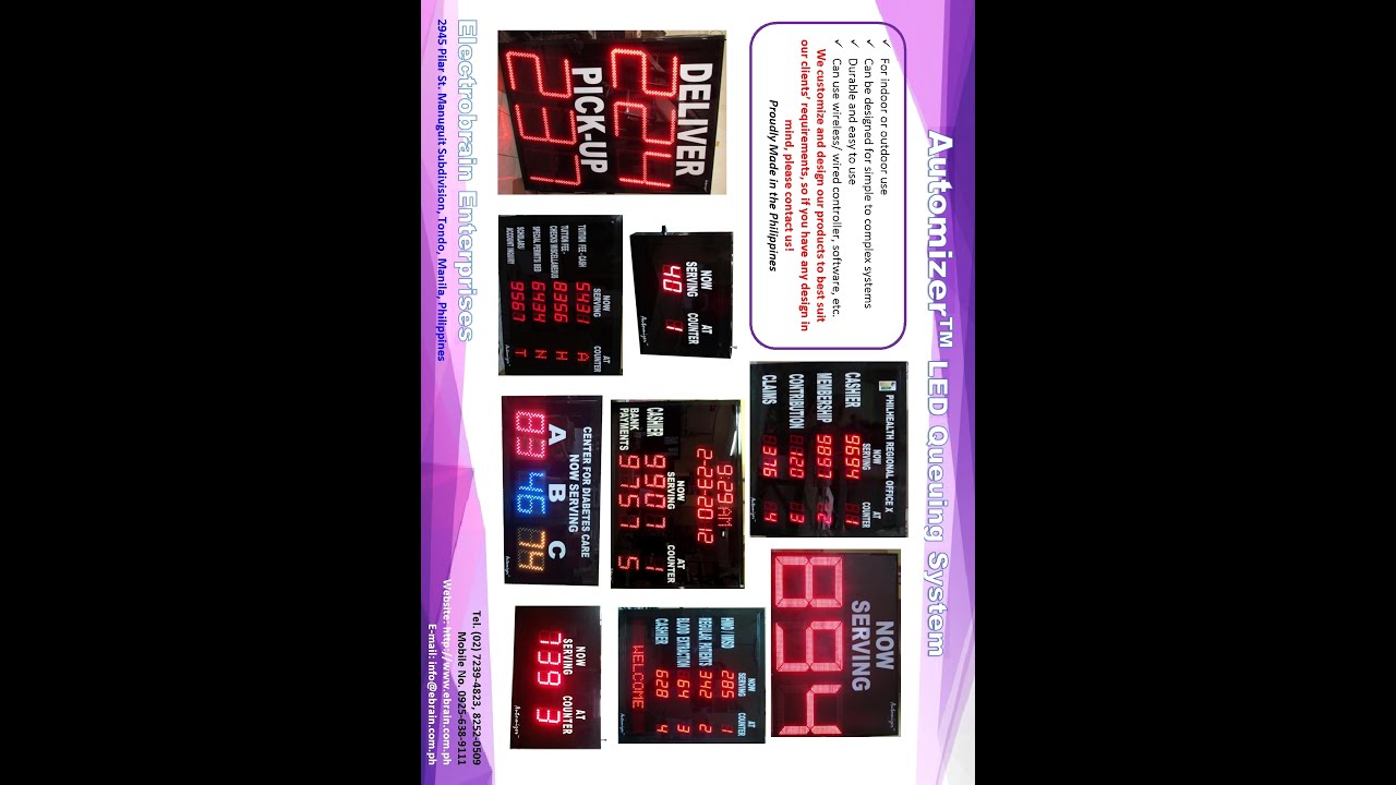 Automizer™ LED Queuing System (Queue, Numbering Display) with Ticketing System