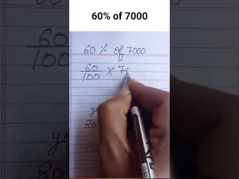 percentage 60% of 7000