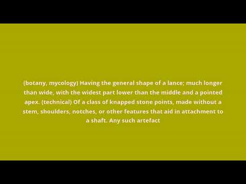 what is the meaning of lanceolate
