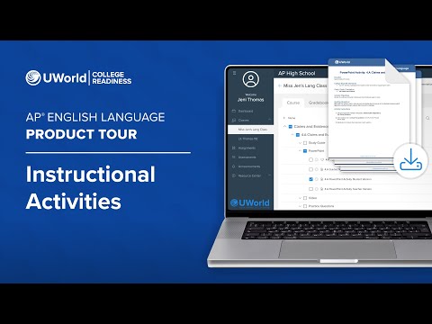 UWorld’s Course for AP® English Language Product Tour: Instructional Activities