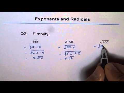 Simplify Square Root Q2