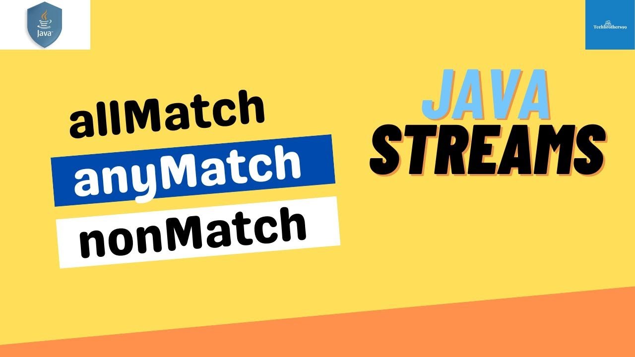 allMatch anyMatch nonMatch in java streams | java8 | streams