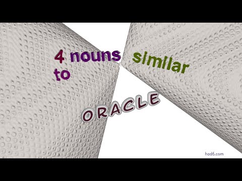 oracle - 4 nouns having the meaning of oracle (sentence examples)