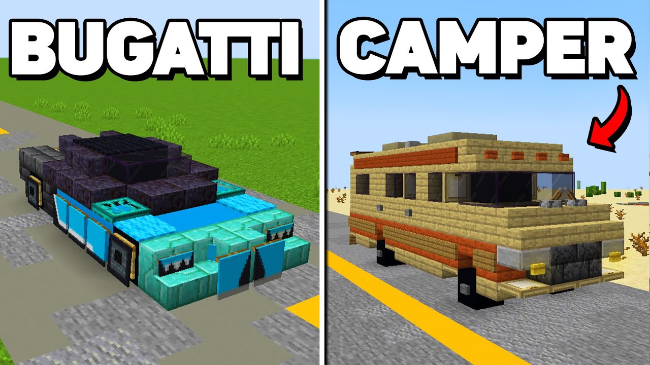 Minecraft: 5 Car & Vehicle Build Hacks! - Minecraft Builders