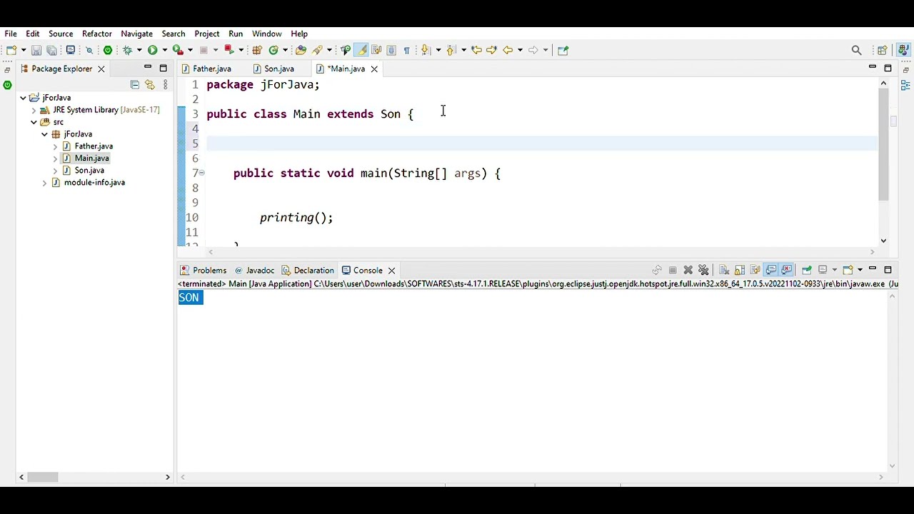 METHOD HIDING IN JAVA with practical demonstration