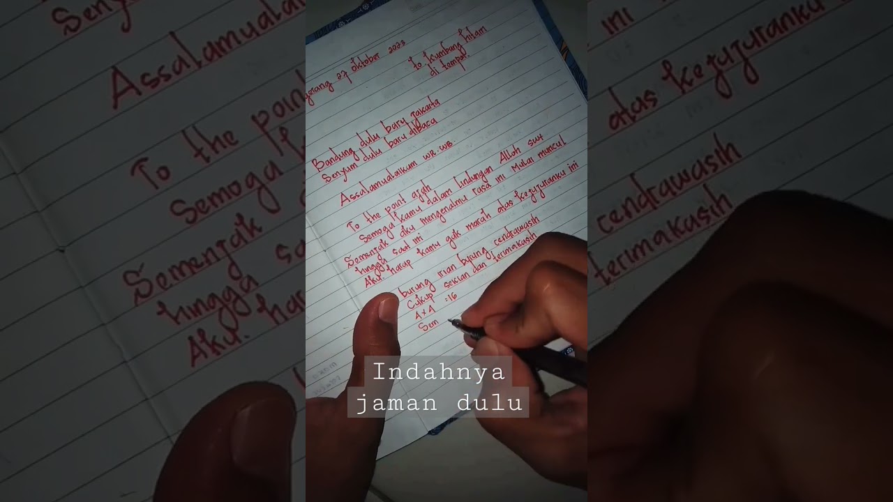 Sangat berkesan Bikin Surat cinta tahun 90an#shorts