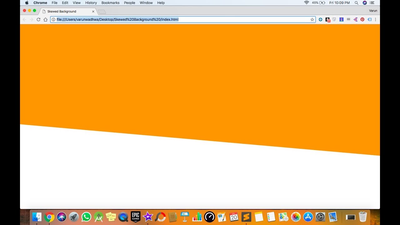CSS Skewed Background Tutorial - pure css tutorial