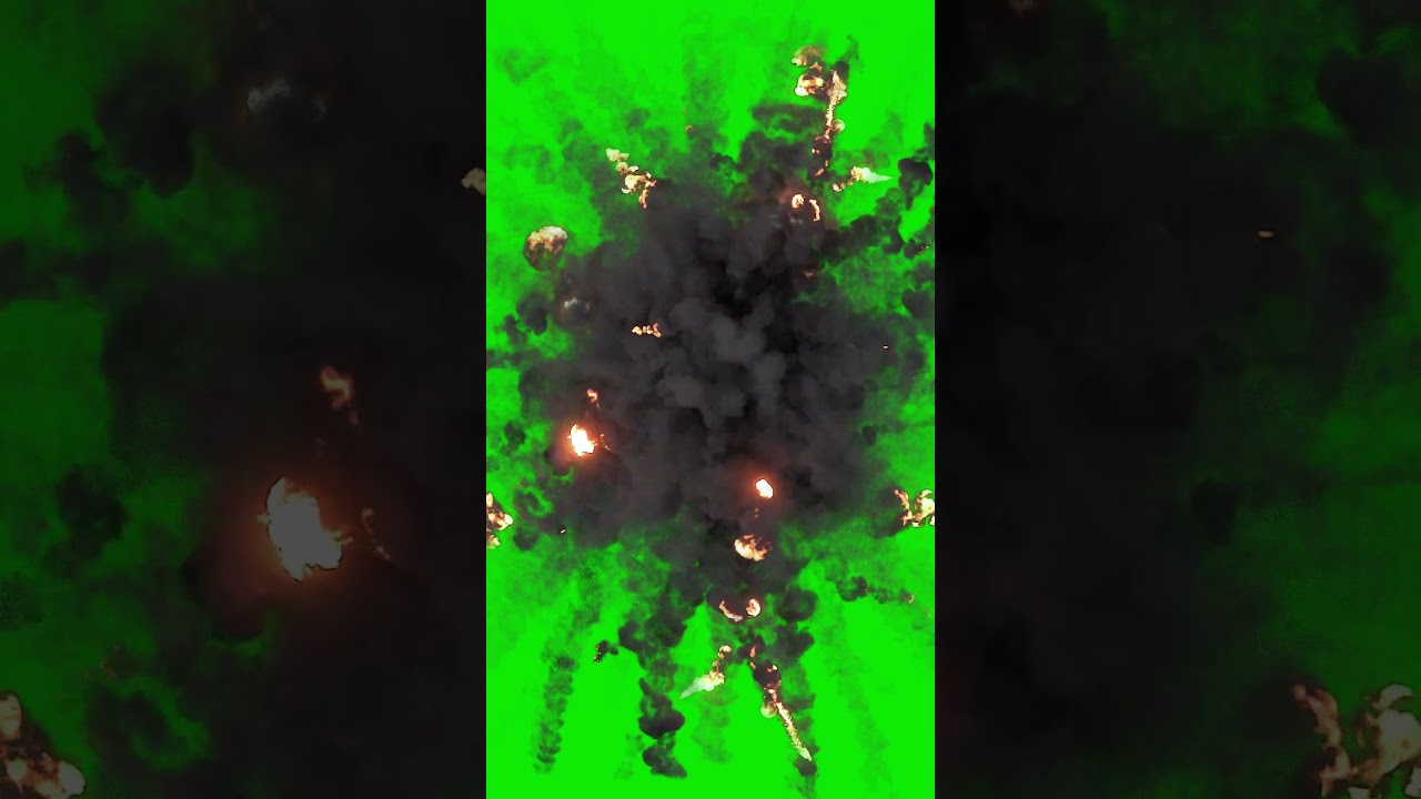 Aerial Bomb Explosion Blast with Fire and Smoke CU View #explosioneffect #fireball #warfx #battlevfx