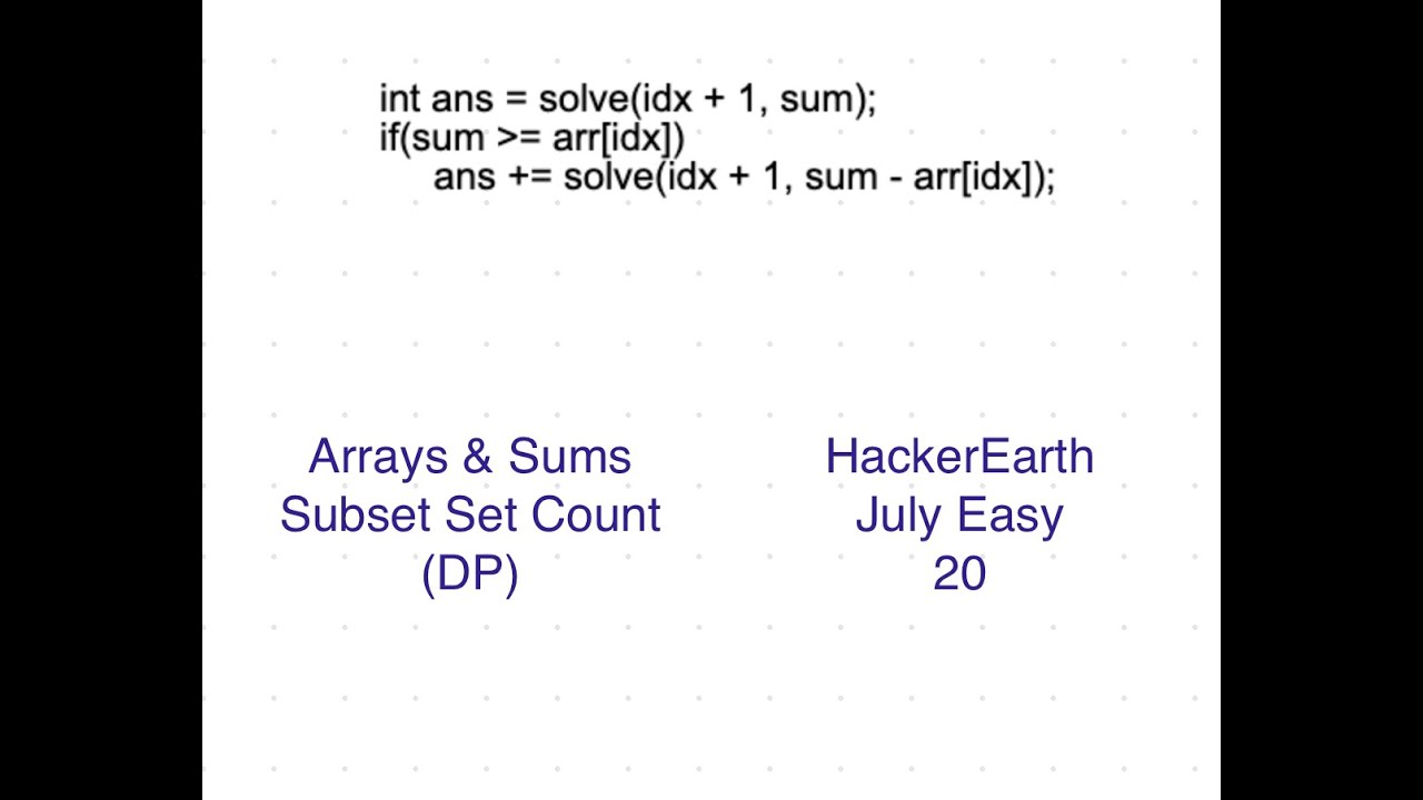 Array sums | July Easy 20 | hackerearth