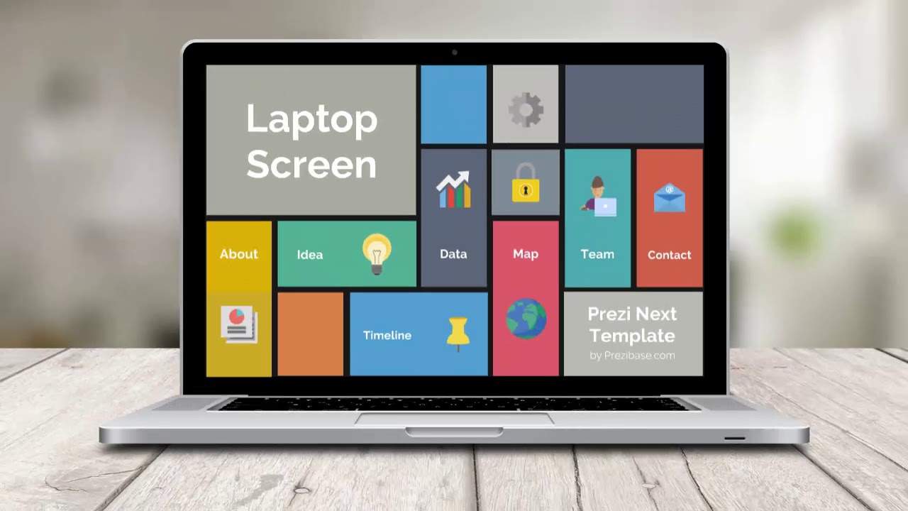 Laptop Screen - Prezi Presentation Template