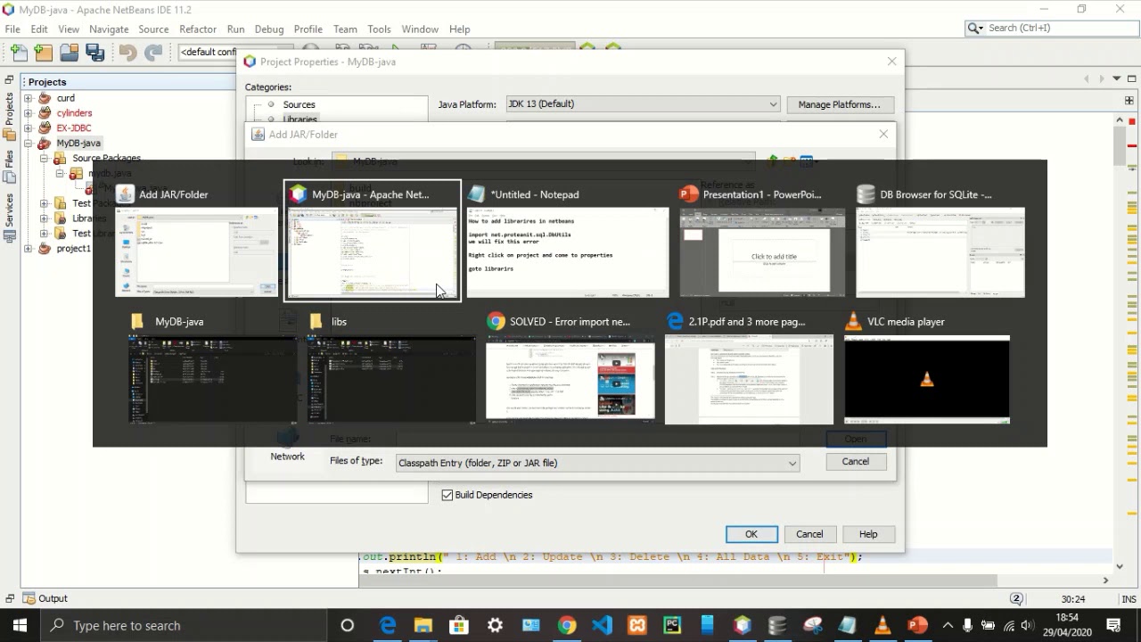 how to add library and fix library issue in netbeans java project