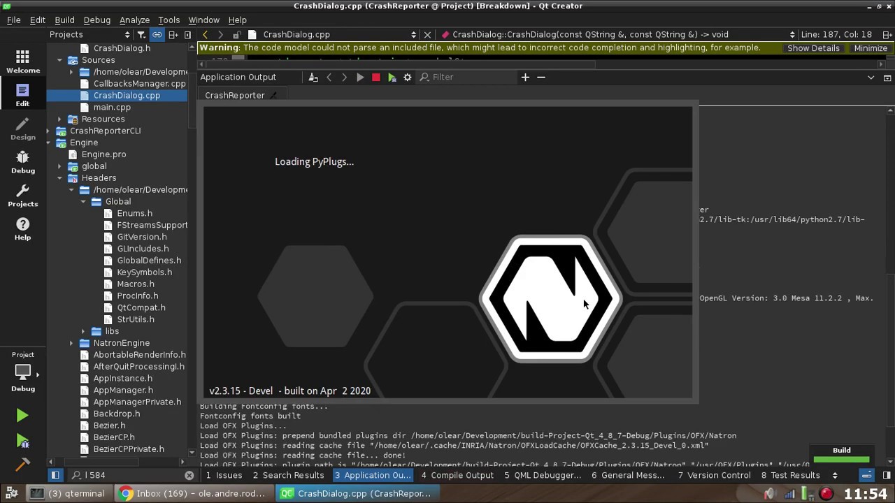 Natron: Crash Reporting against GitHub