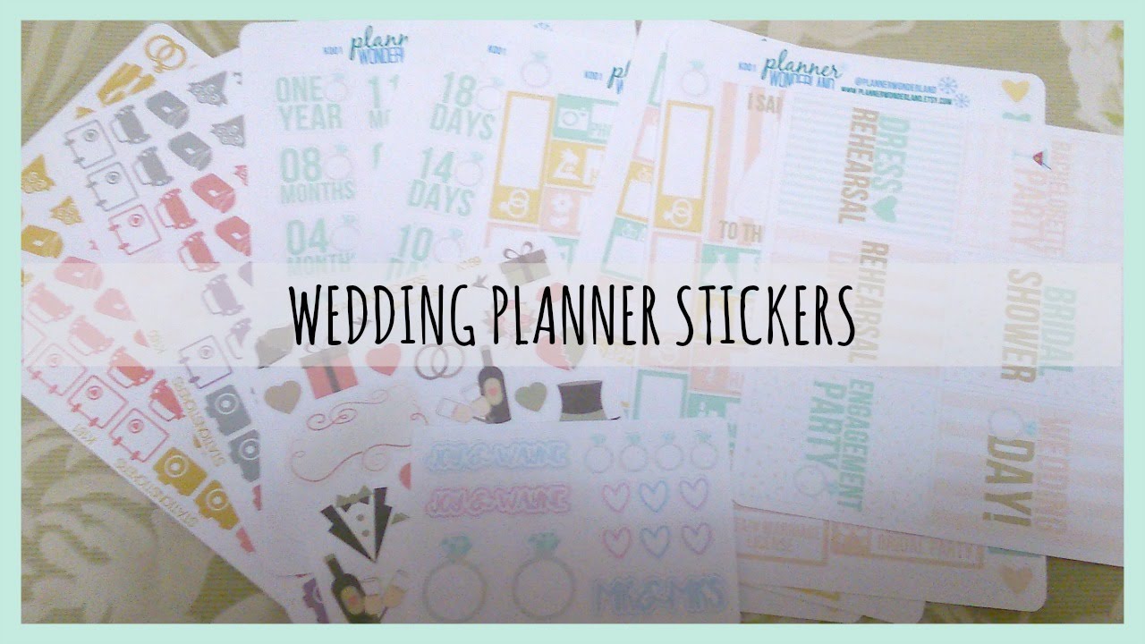 Wedding Planner Stickers | Erin Condren Life Planner