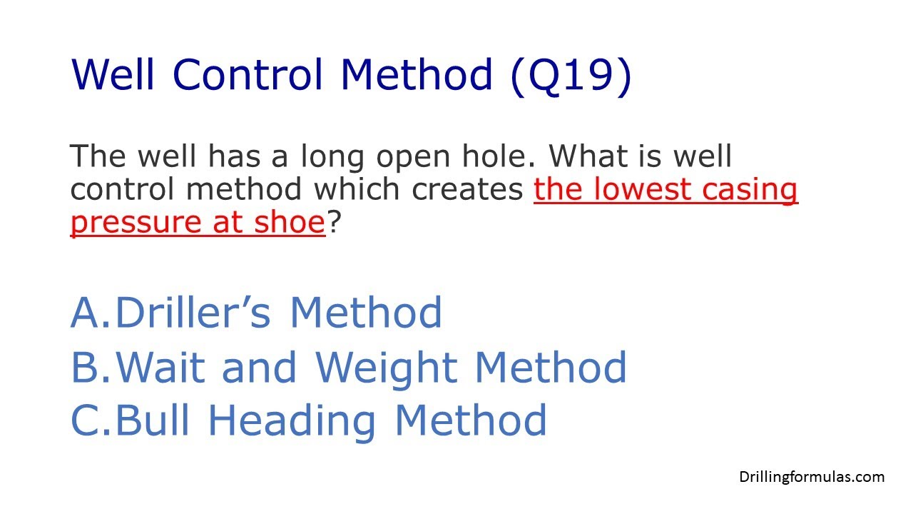 Well Control Method (Q19)