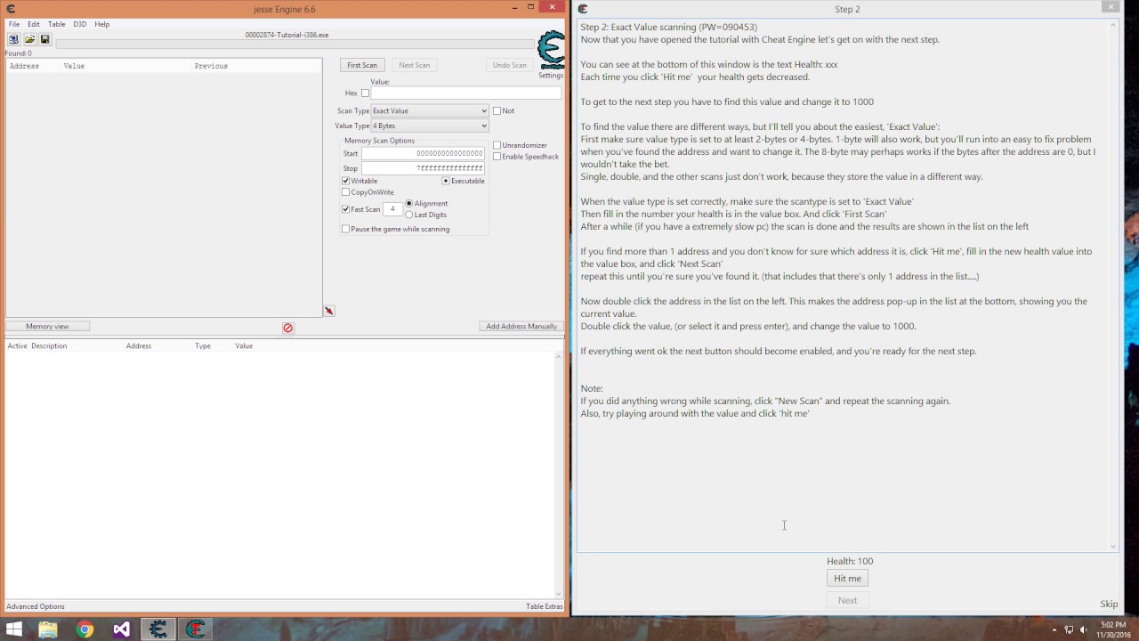Introduction to Cheat Engine - Tutorial Steps 1 & 2